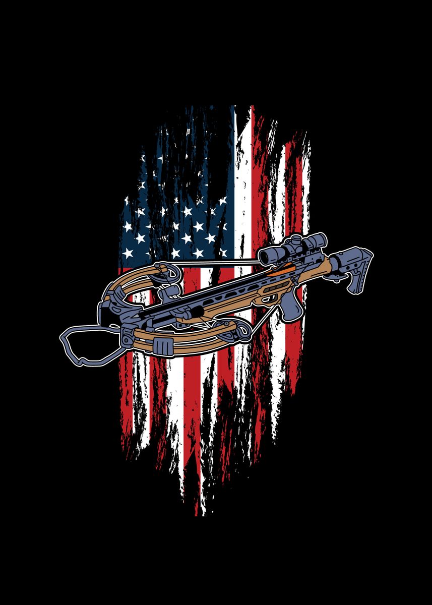 'Funny Crossbow Archer Bow' Poster, picture, metal print, paint by ML ...