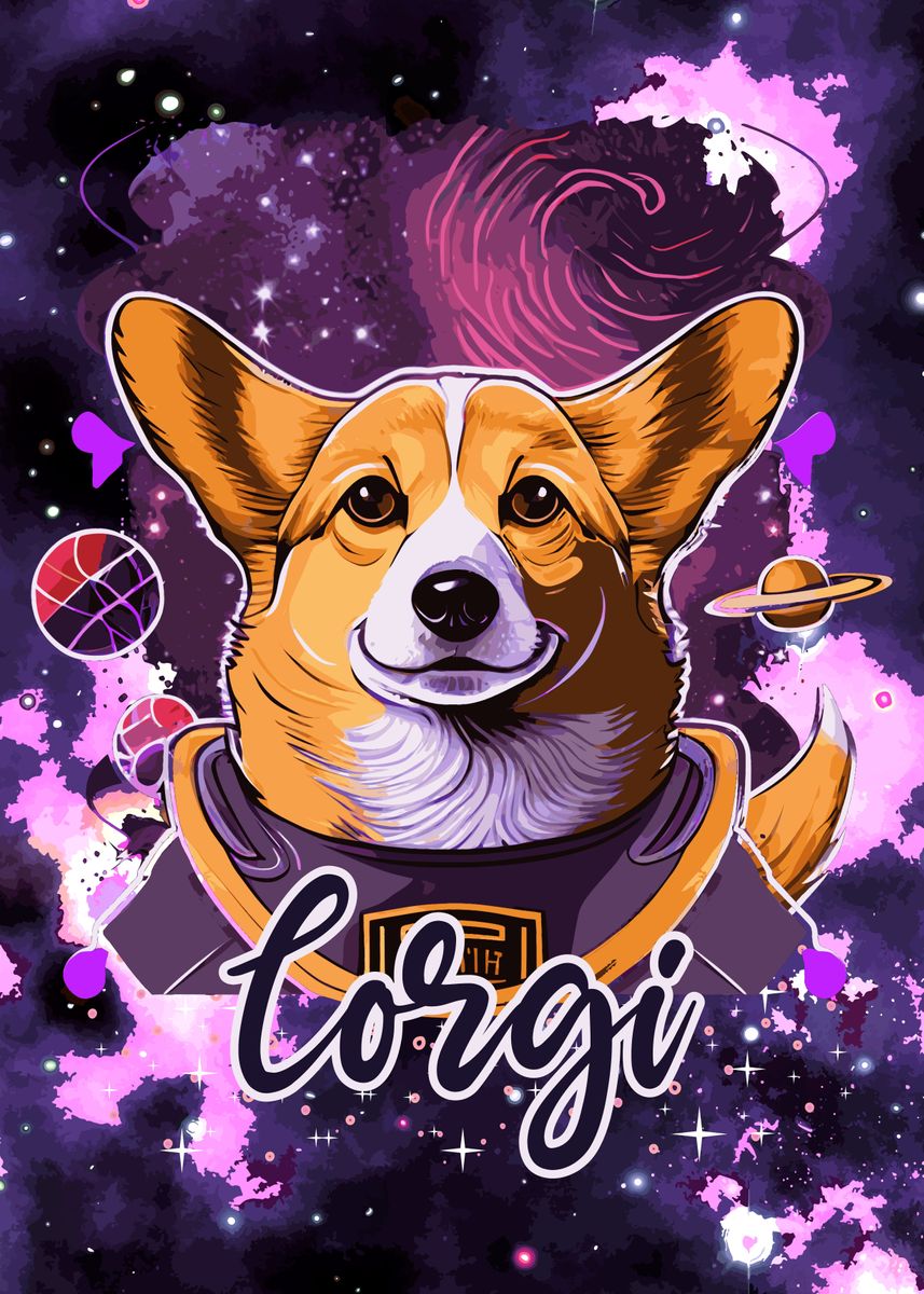 'Space Suit Corgi Astronaut' Poster by BestPrints | Displate