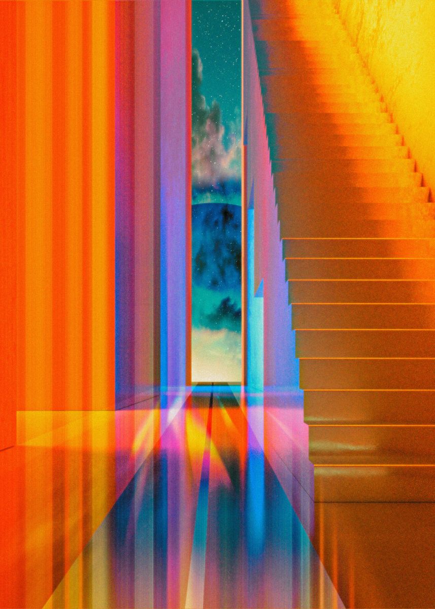 'CORRIDOR' Poster, picture, metal print, paint by Sergeposters | Displate