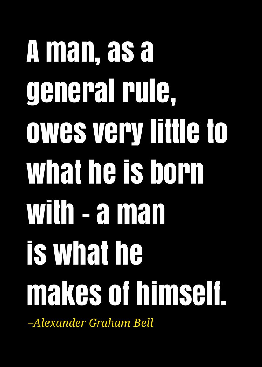 'Alexander Graham Bellquote' Poster, picture, metal print, paint by ...