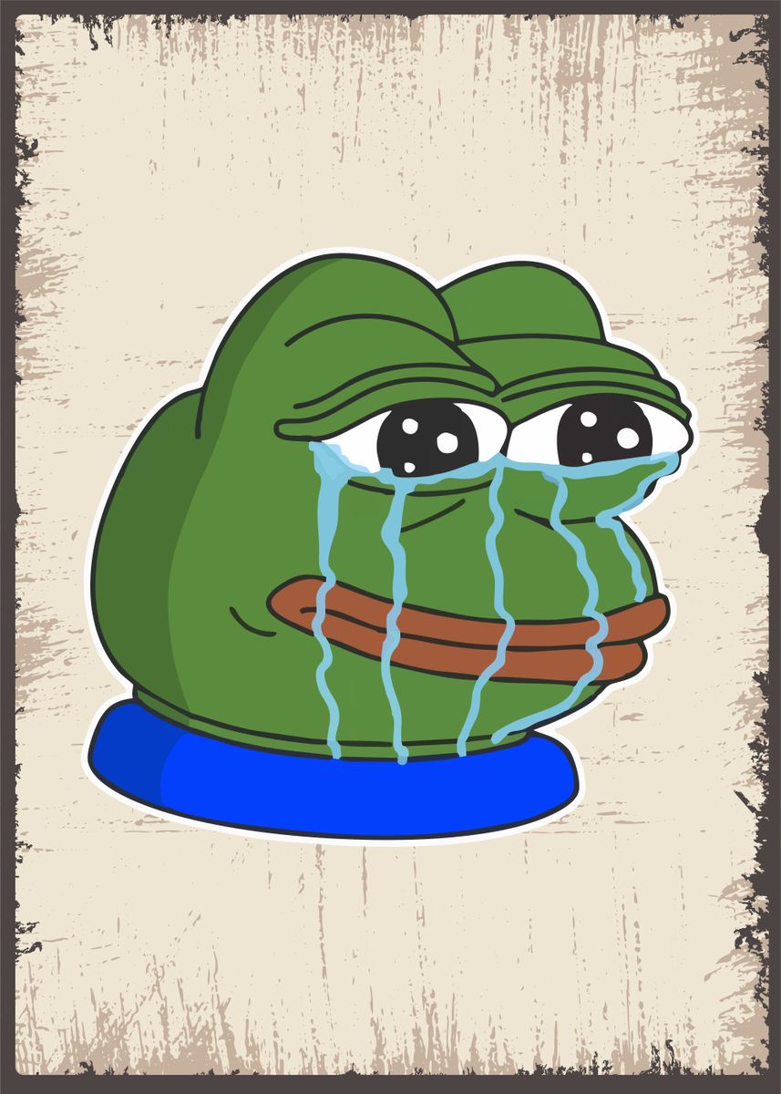 'crying frog meme' Poster by Trending Displate Posters | Displate