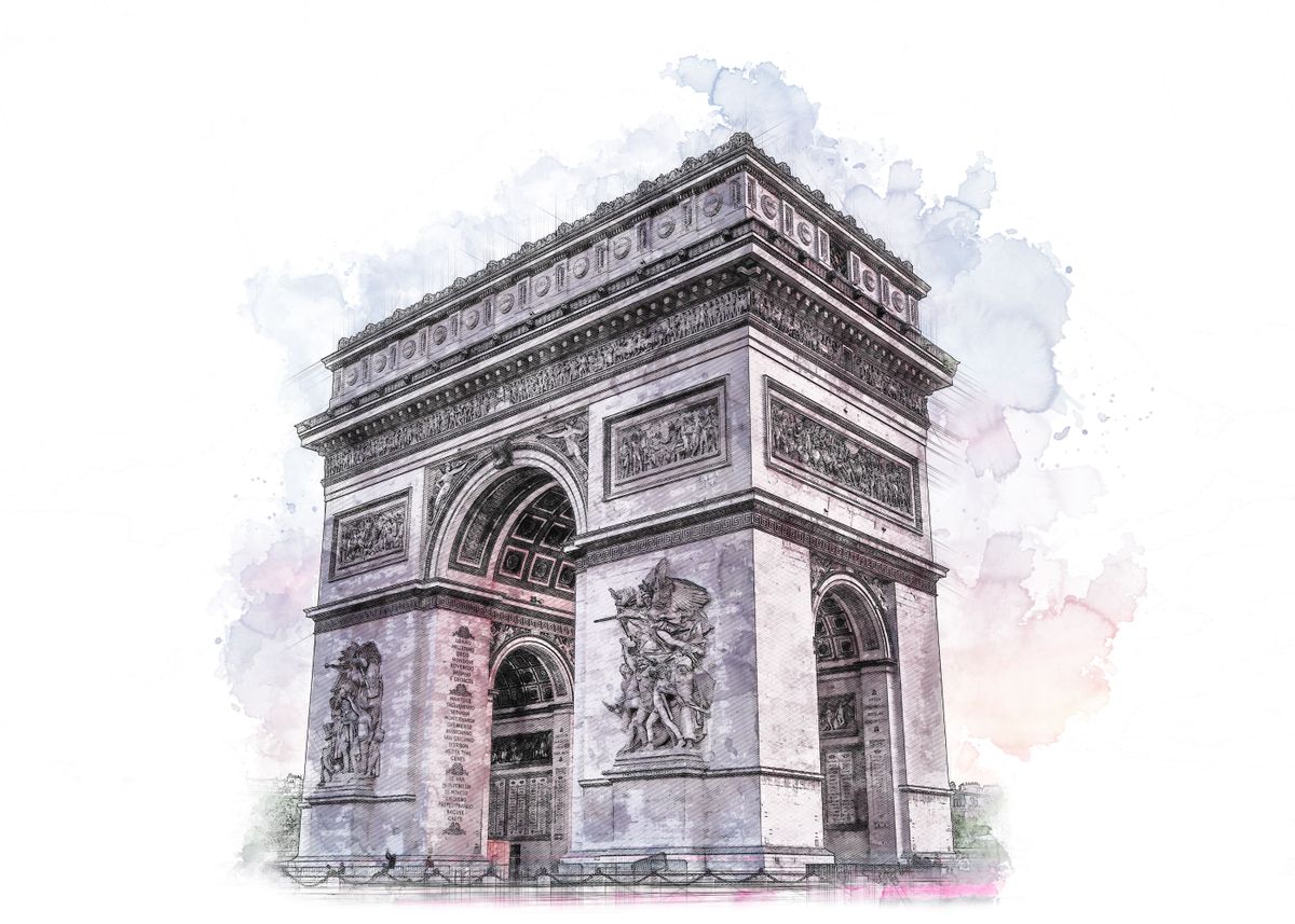 'Arc De Triomphe' Poster by Cornel Vlad | Displate
