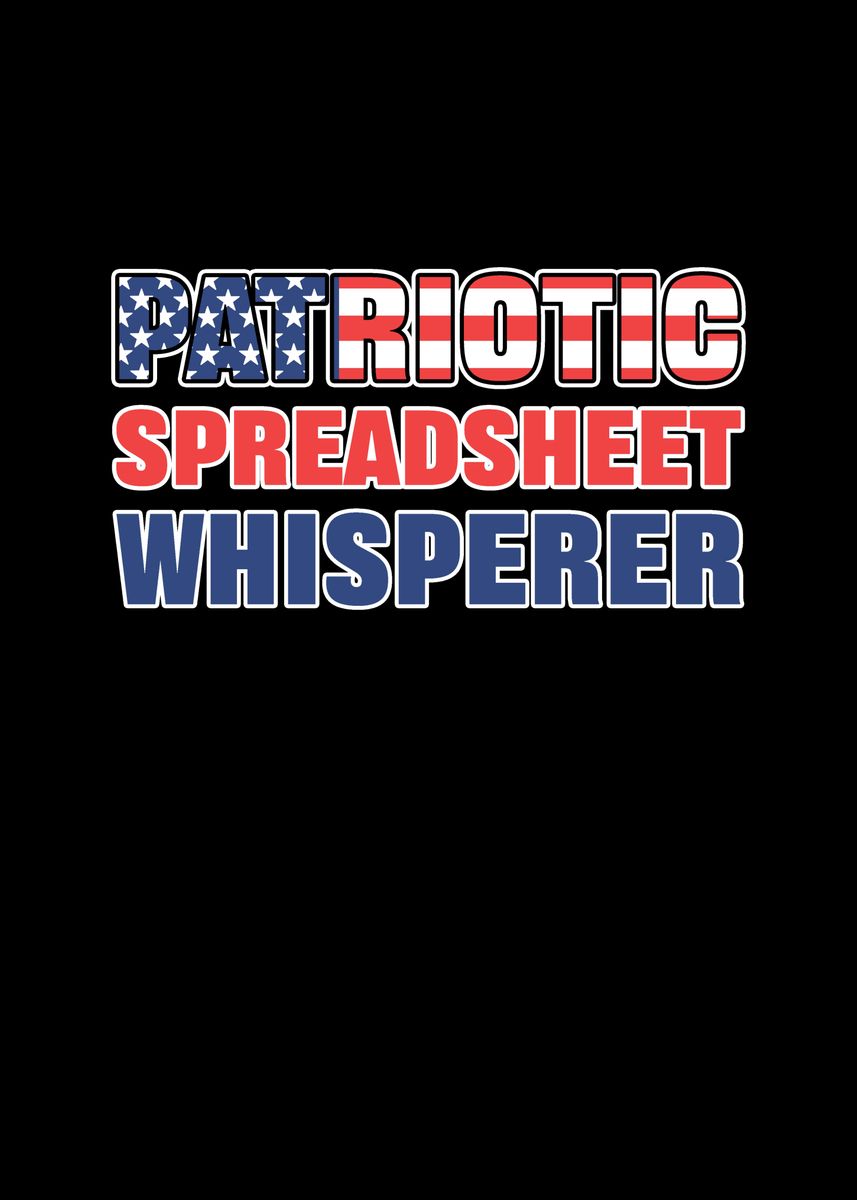 'Patriotic Spreadsheet' Poster, picture, metal print, paint by Fabian ...