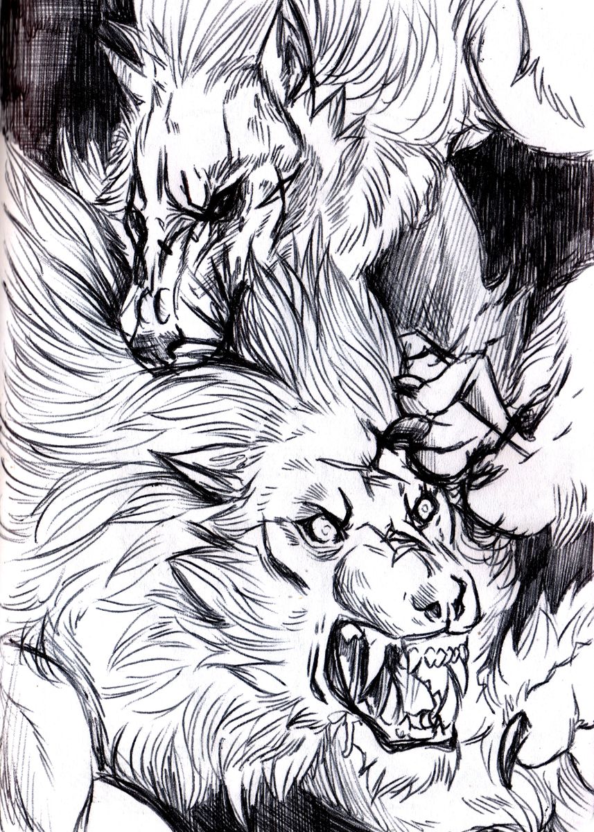 'Werewolf neckbite' Poster, picture, metal print, paint by Furiarossa ...