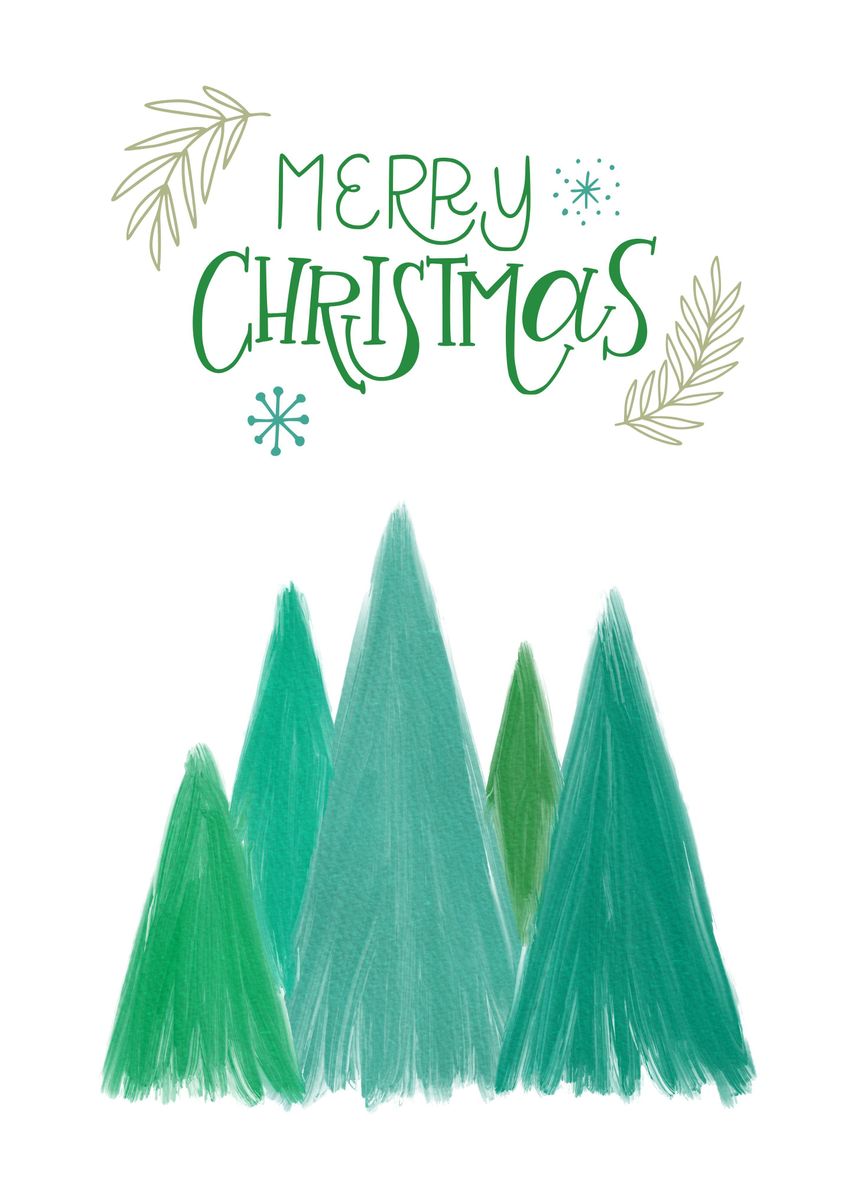 'Merry Christmas Tree 1' Poster, picture, metal print, paint by SoulArt ...