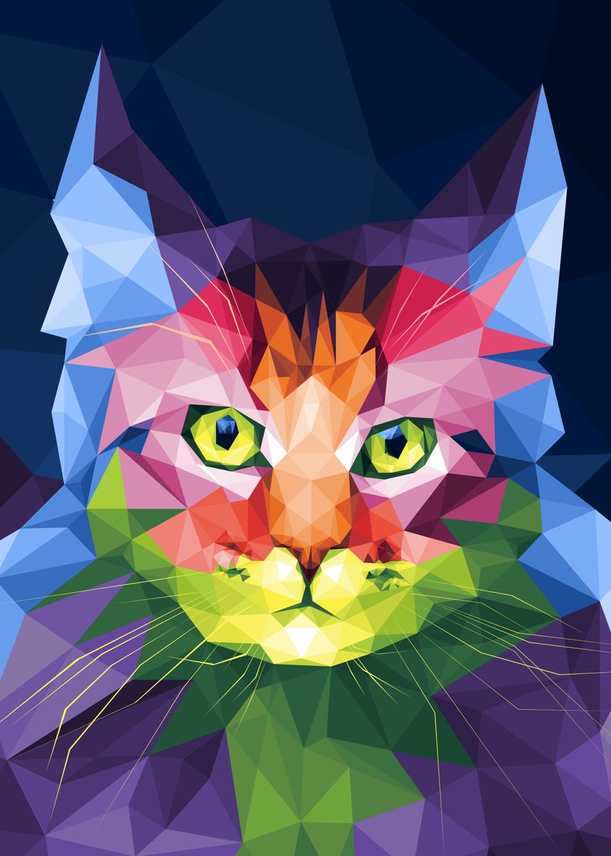 'Meow' Poster, picture, metal print, paint by Ant Sepulchre | Displate