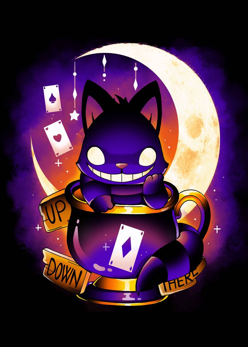 'Wonder Cat' Poster, picture, metal print, paint by Valentina Fabbri ...