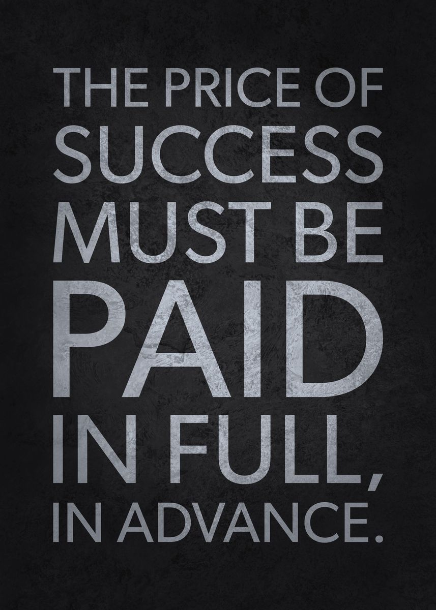 'The Price Of Success' Poster by CHAN | Displate