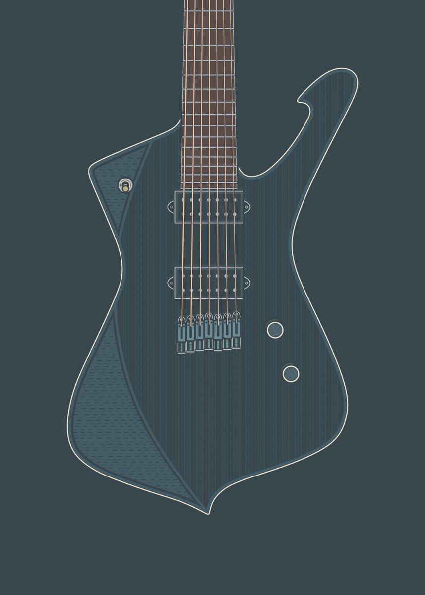 '7 String Metal Guitar' Poster by Milhad Art | Displate
