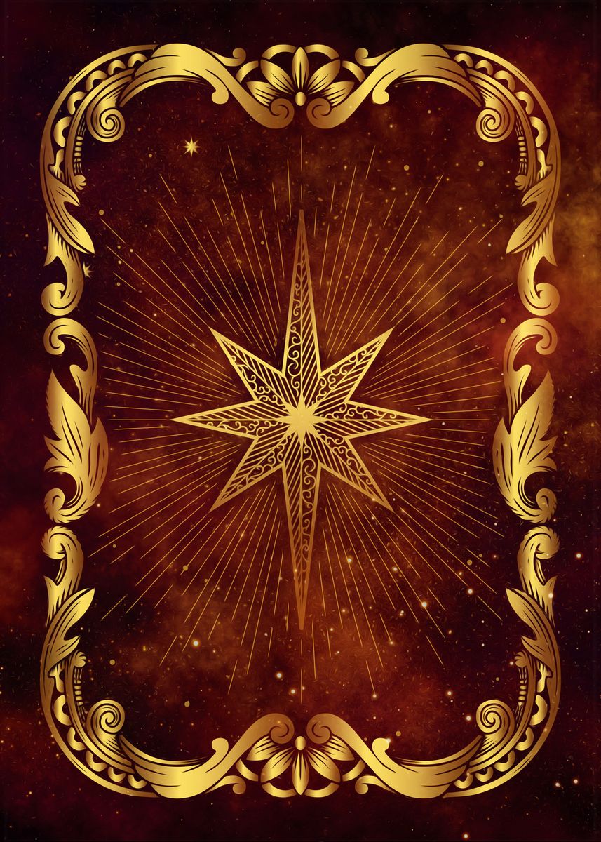 'North Star tarot card' Poster, picture, metal print, paint by Michael ...