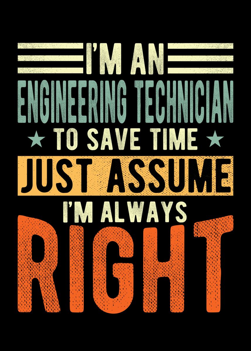 'Engineering Technician' Poster by schmugo | Displate