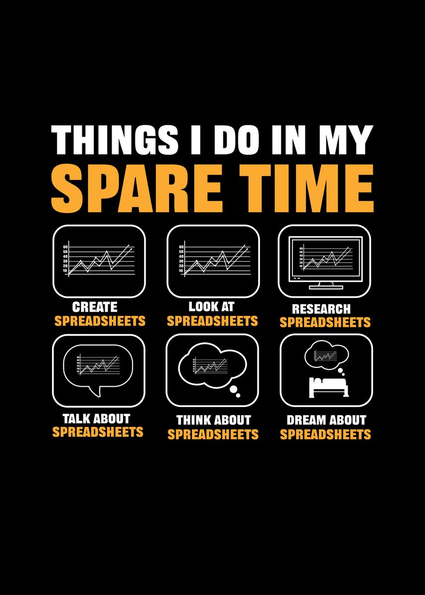 'Spreadsheets And Pivot' Poster, picture, metal print, paint by Fabian ...