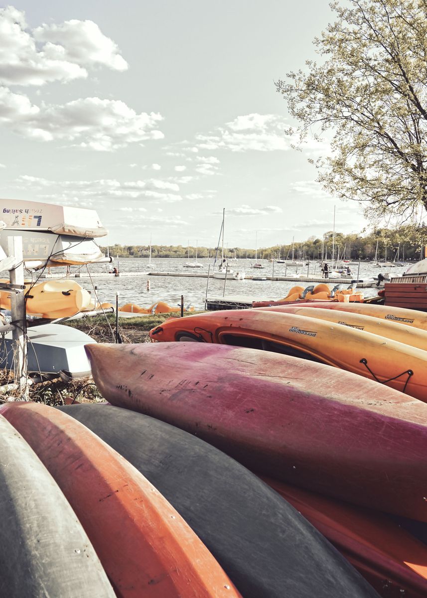 'Minneapolis Minnesota Lake' Poster, picture, metal print, paint by ...