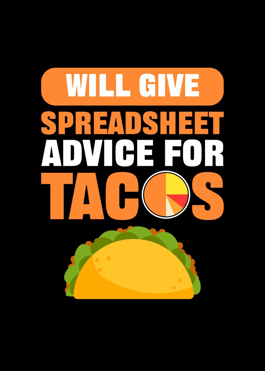 'Will Give Spreadsheet' Poster, picture, metal print, paint by Fabian ...