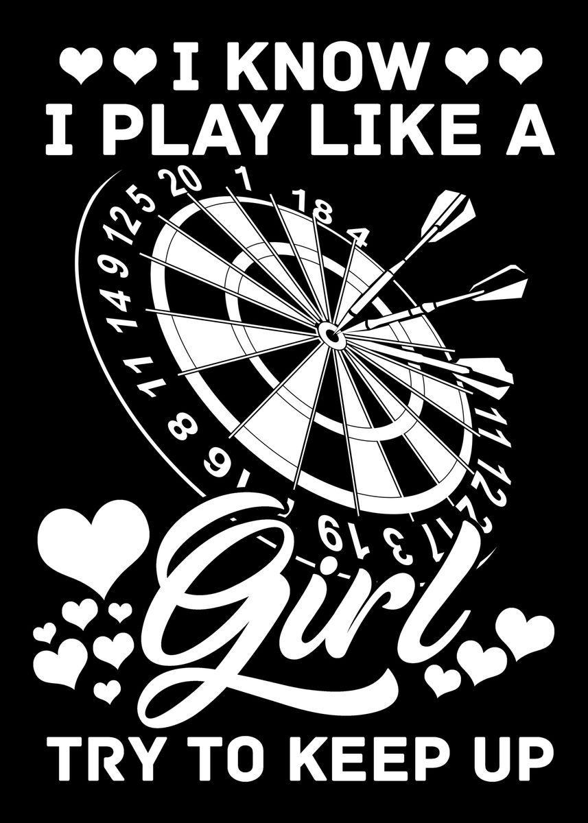 'Darts Retro Dartboard' Poster, picture, metal print, paint by ...