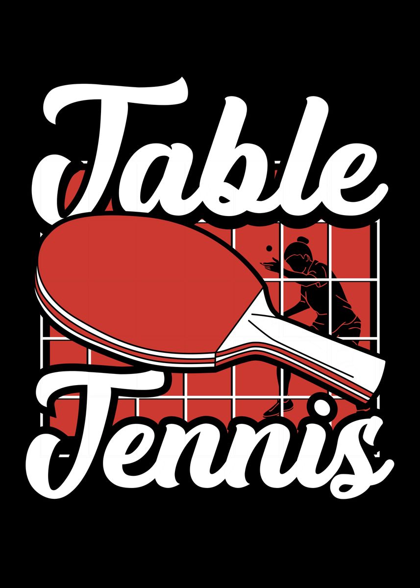 'Table tennis net' Poster, picture, metal print, paint by BeMi | Displate