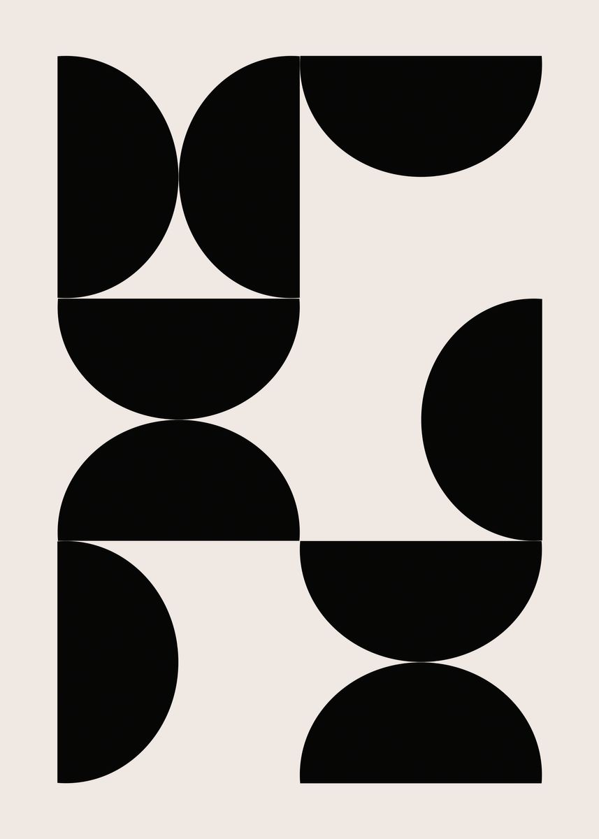 'Abstract Geometric Shapes' Poster, picture, metal print, paint by ...