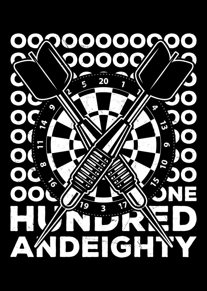 'Darts Retro Dartboard' Poster by professionaldesigns | Displate