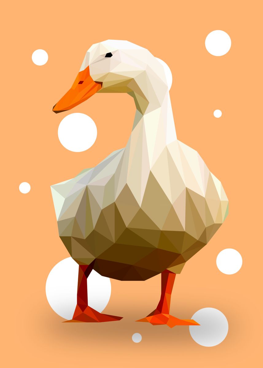 'Duck' Poster, picture, metal print, paint by Lee Jani | Displate