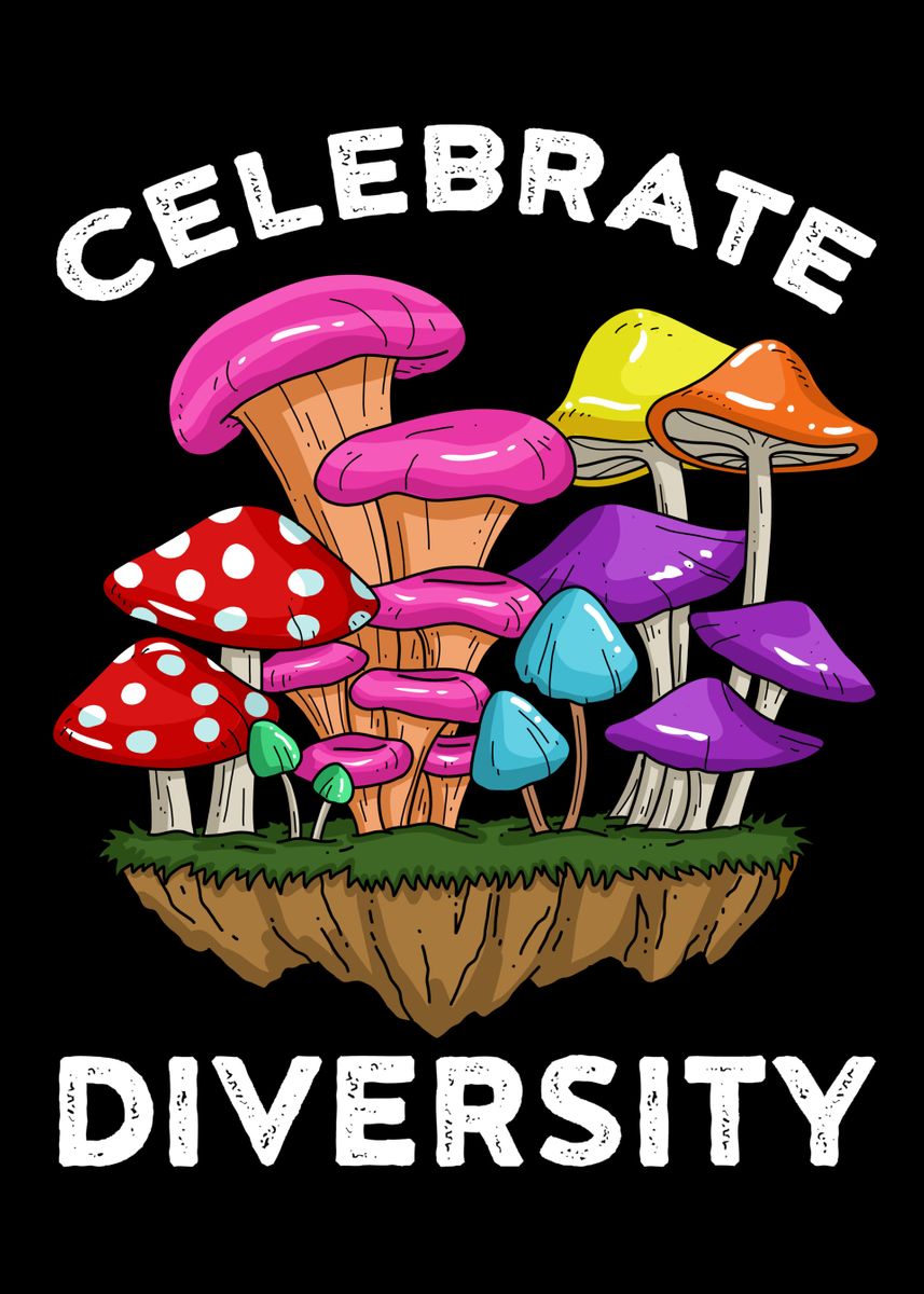 'Psilocybin Magic Mushrooms' Poster, picture, metal print, paint by ...