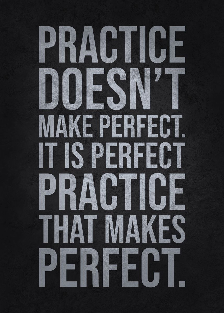 'Perfect Practice' Poster by CHAN | Displate