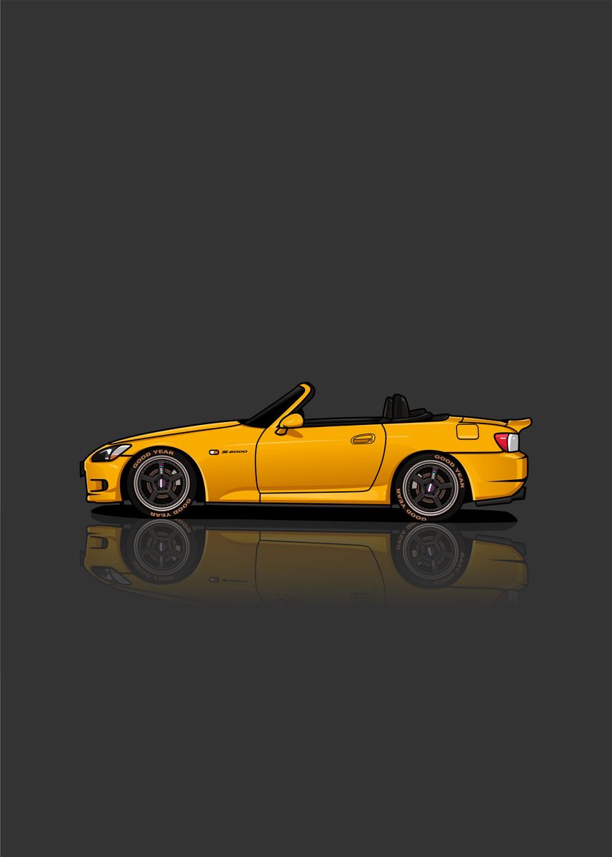 'Draw Car honda s2000' Poster by Dodi Firdaus | Displate