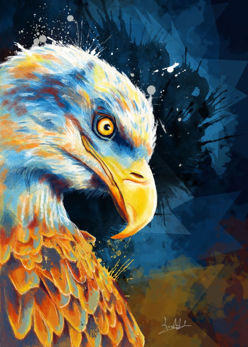 'Eagle Eye' Poster, picture, metal print, paint by Flo Art Studio ...