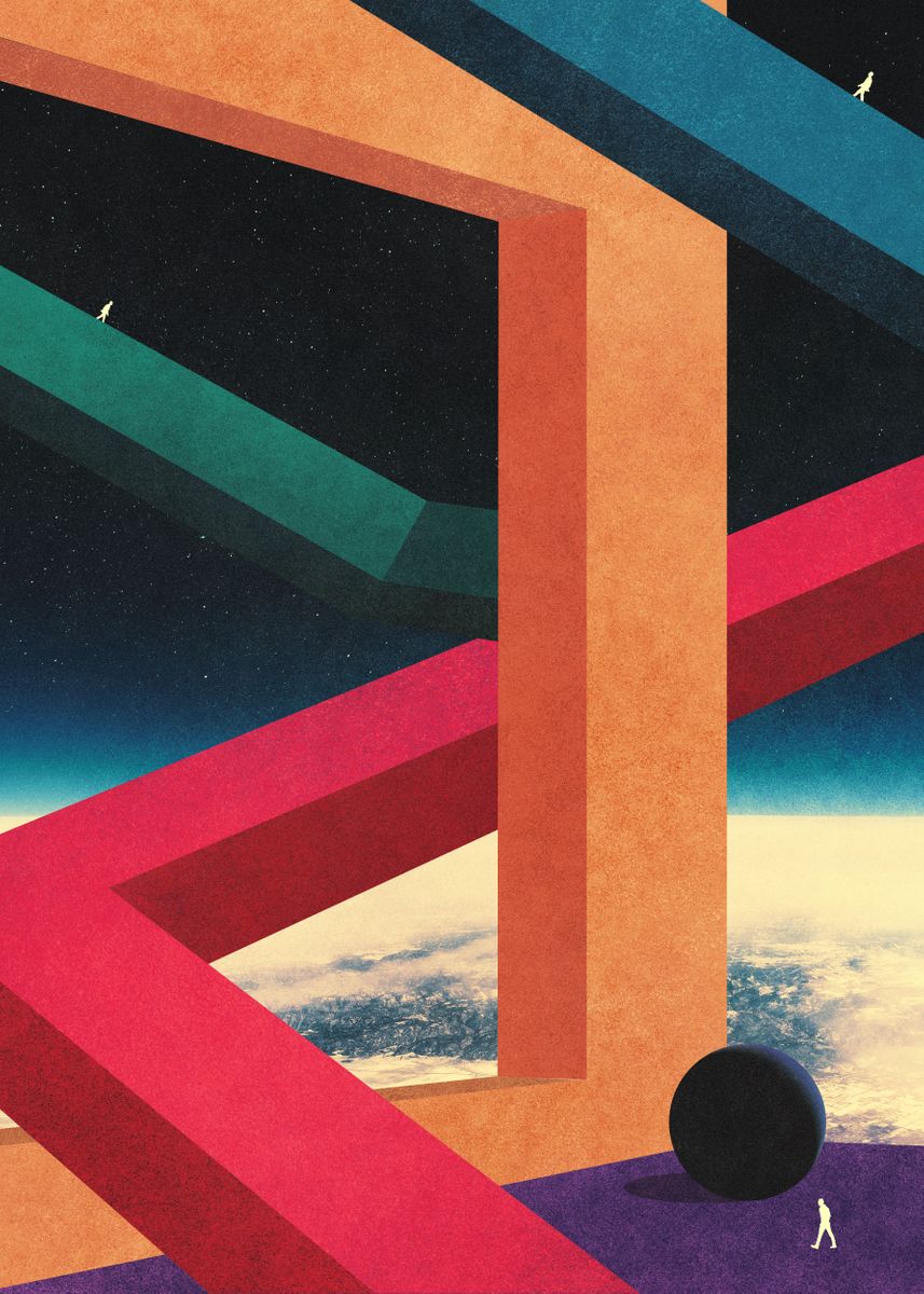 'Cosmic Angles' Poster, picture, metal print, paint by Nibera Visuals ...