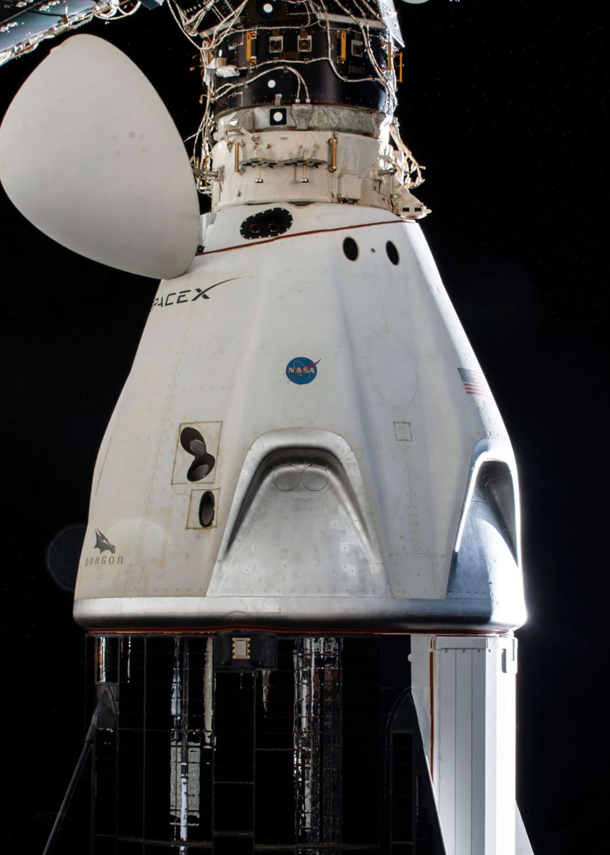 'Dragon docked to ISS' Poster by Galaxy Images | Displate
