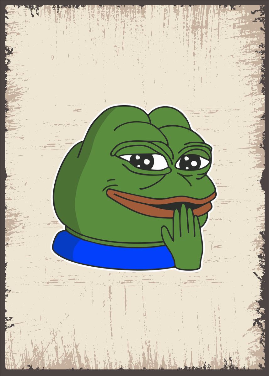 'frog meme' Poster, picture, metal print, paint by Trending Displate ...