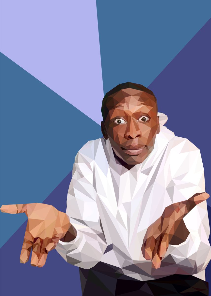 'khaby lame simple' Poster, picture, metal print, paint by Lowpoly ...