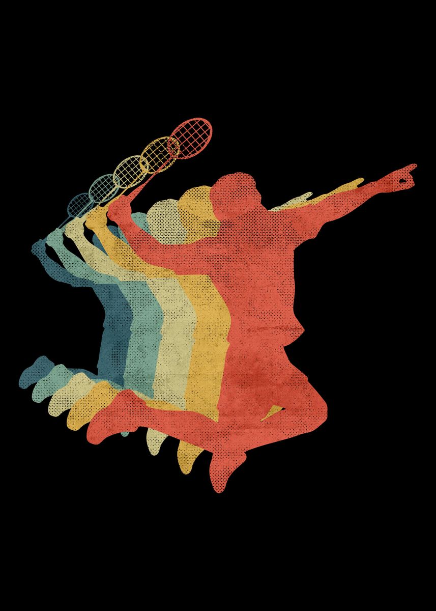 'Badminton Smash Player' Poster, picture, metal print, paint by El ...