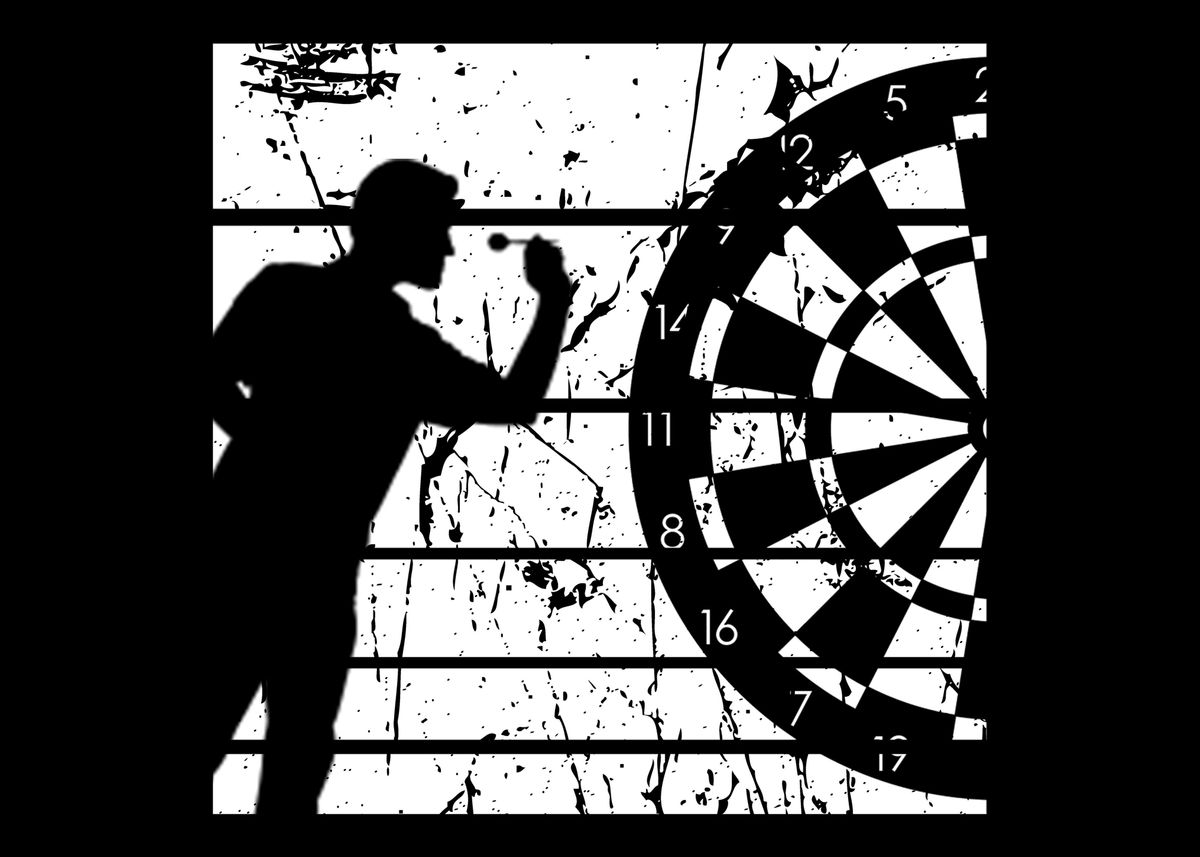 'Dartboard Retro Darts' Poster by professionaldesigns | Displate