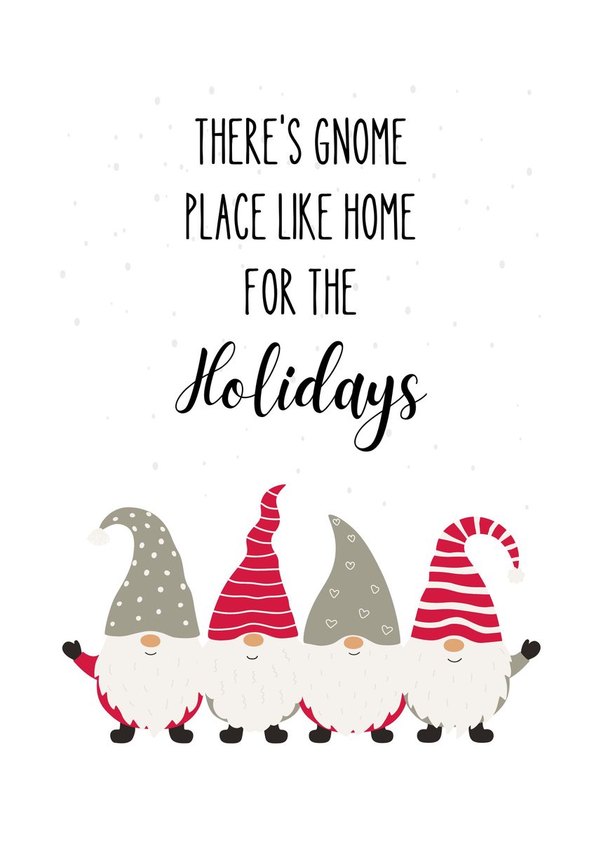 'Holiday Gnomes' Poster, picture, metal print, paint by SoulArt Shop ...