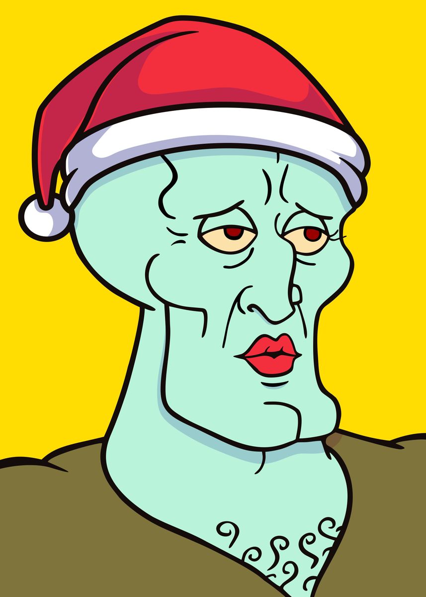 'Handsome Santa' Poster, picture, metal print, paint by Oisan store ...