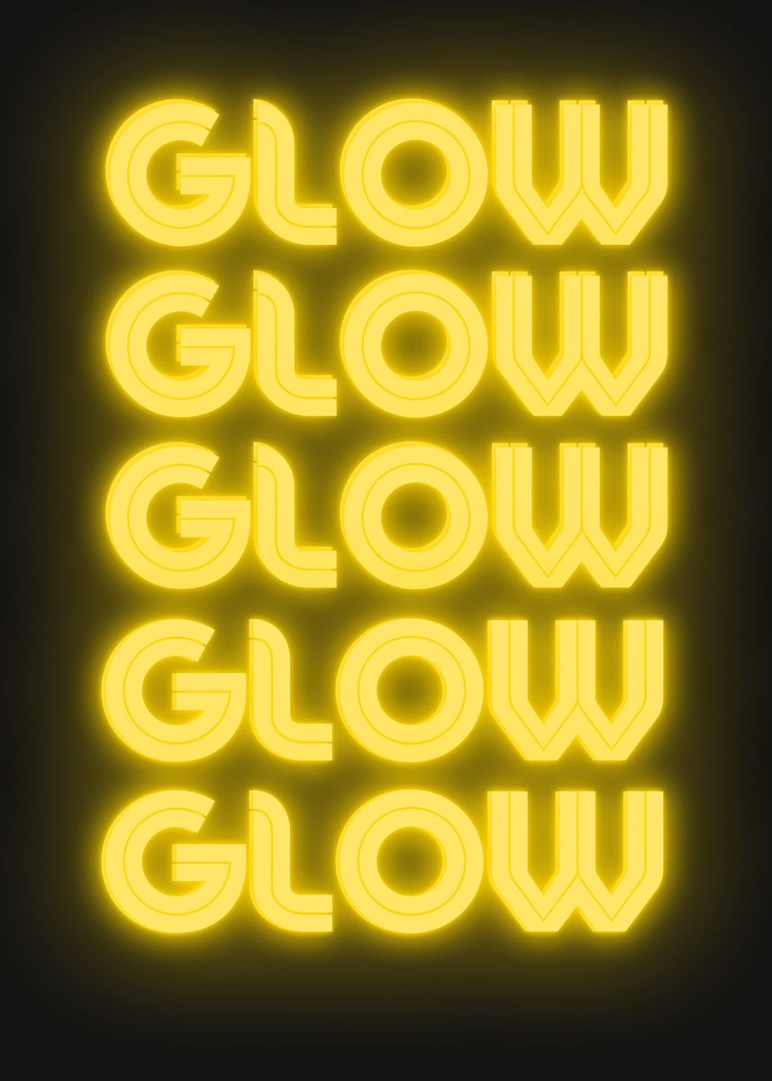 'Glow' Poster, picture, metal print, paint by James Clarke | Displate