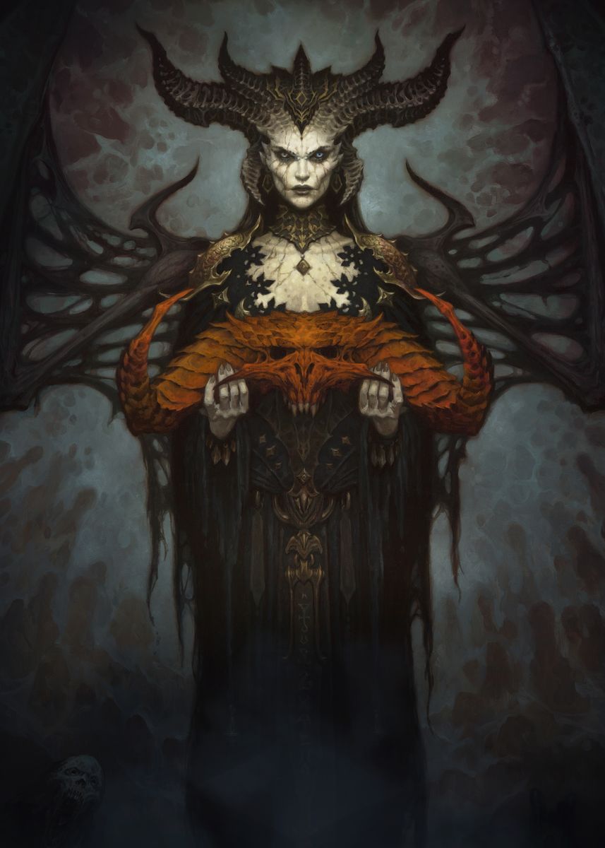 'Lilith' Poster, picture, metal print, paint by Diablo | Displate