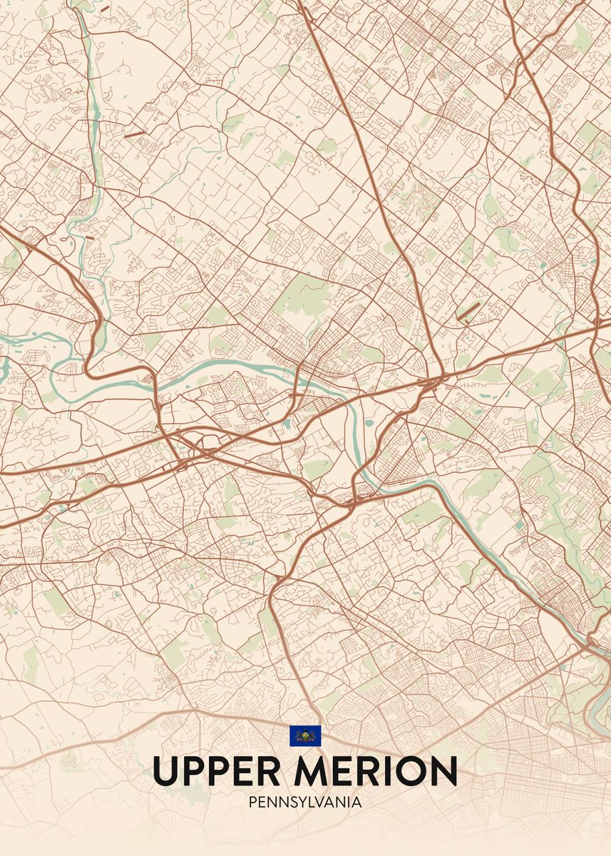 'Upper Merion PA' Poster, picture, metal print, paint by IMR Designs ...