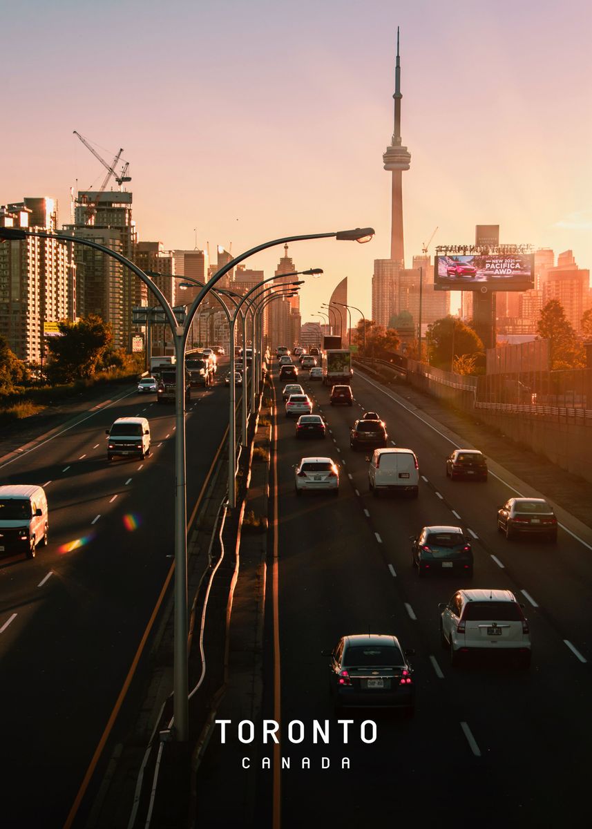 'Toronto ' Poster, picture, metal print, paint by Travel Addict | Displate