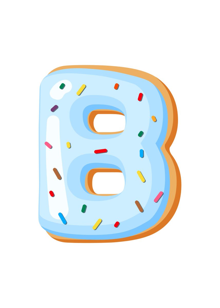 'Alphabet B' Poster, picture, metal print, paint by Sky Creative | Displate