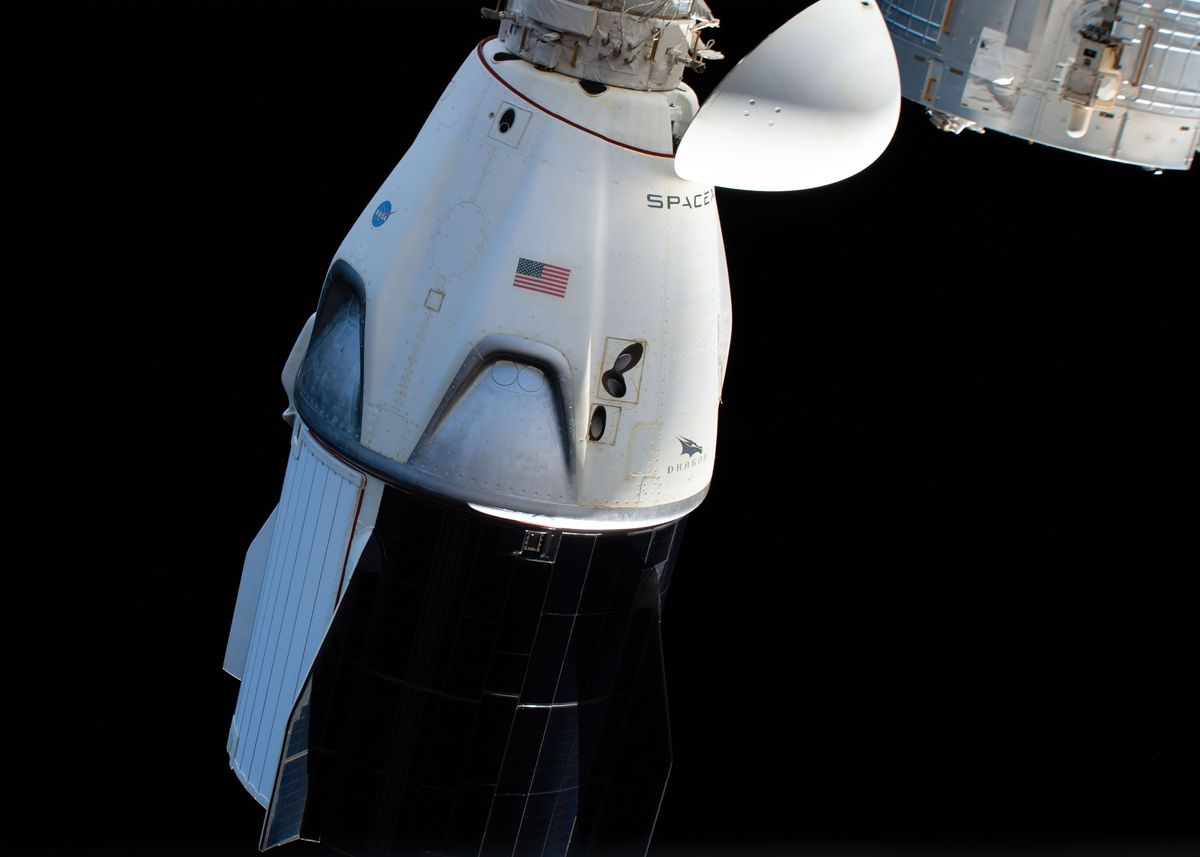 'Crew Dragon Docking' Poster by Galaxy Images | Displate