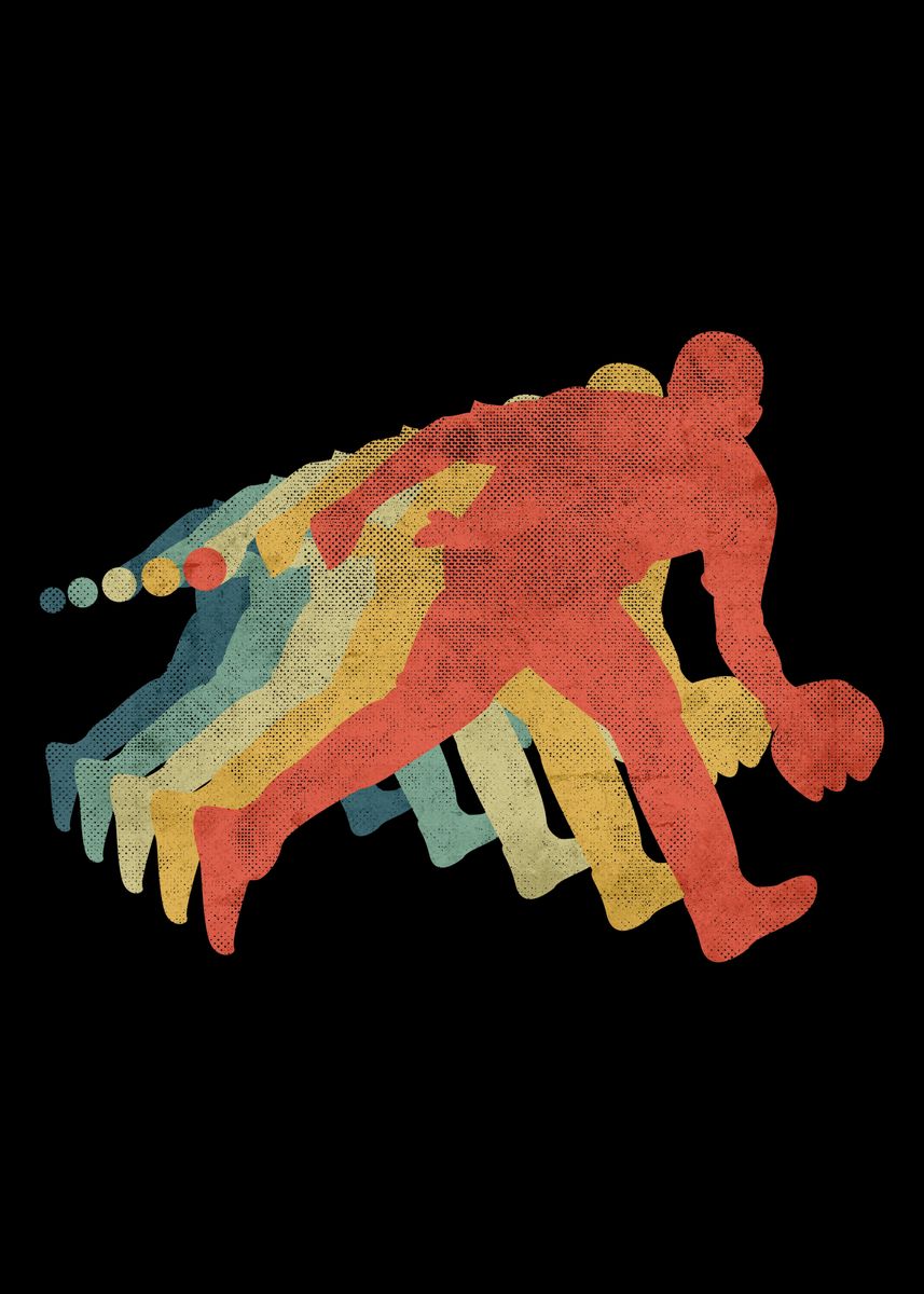 'Baseball Player Catch' Poster, picture, metal print, paint by El ...