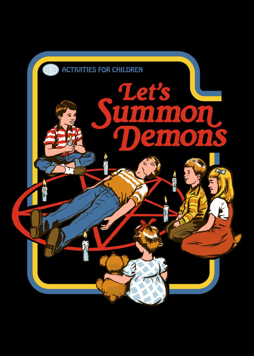 'Let's summon demons' Poster, picture, metal print, paint by Steven ...