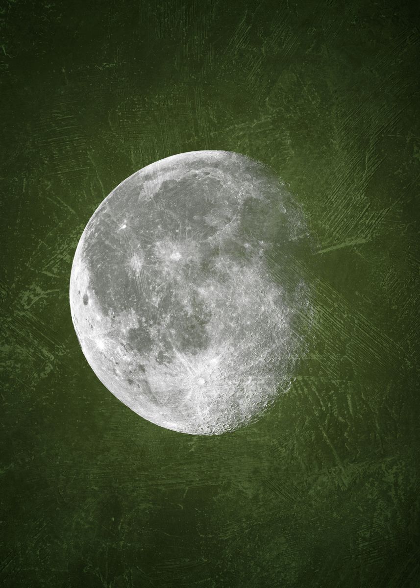 'Ever Green Moon No2' Poster, picture, metal print, paint by Ema ...