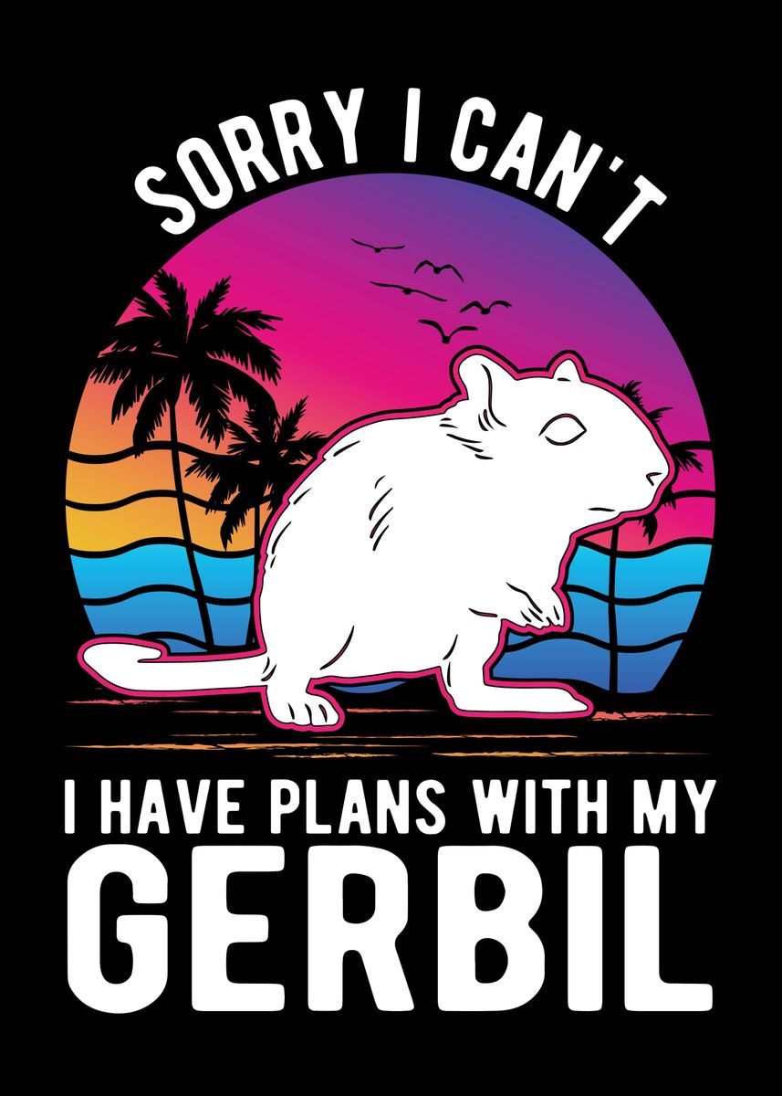 'Gerbil Mongolian Racing Ra' Poster, picture, metal print, paint by ...