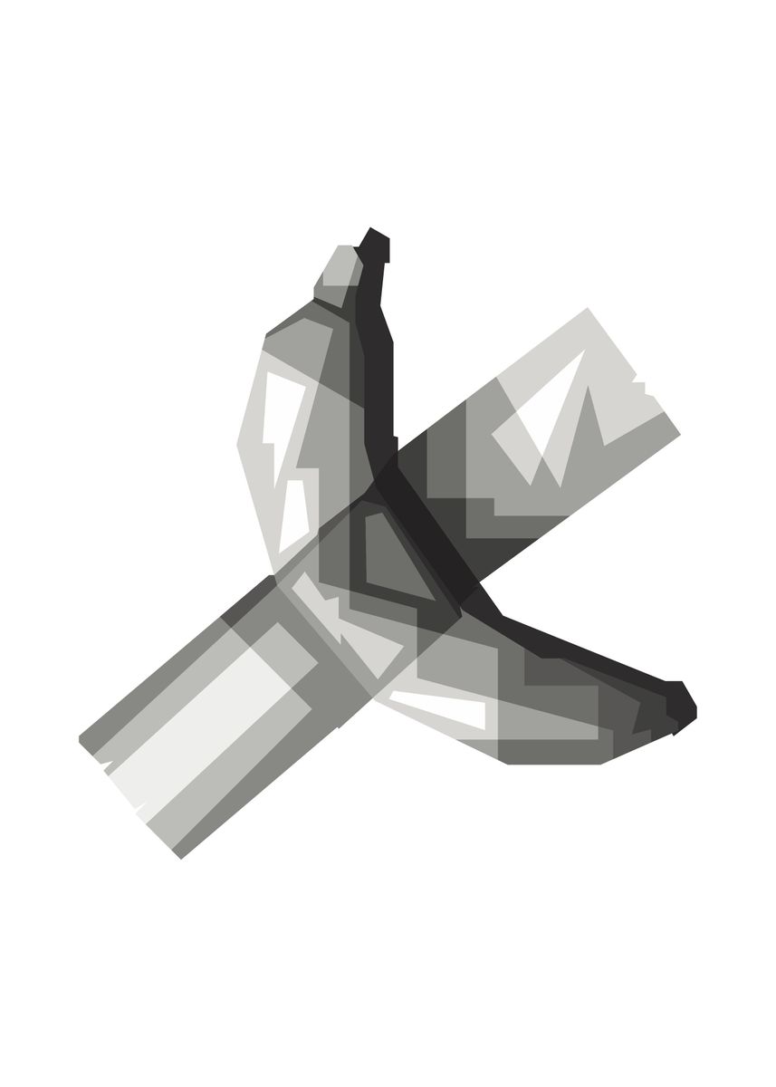 'Grayscale Duct Banana Art' Poster by Rizky Dwi | Displate