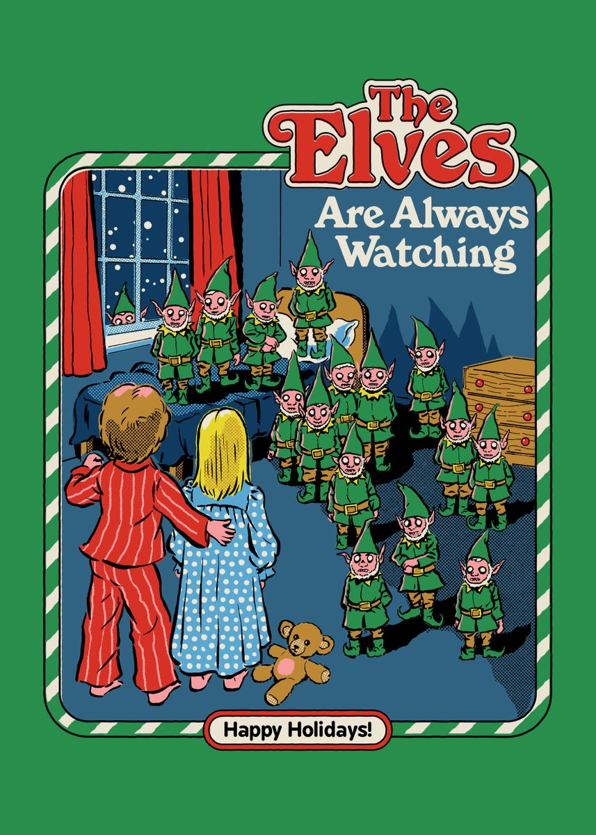 'Elves are always watchning' Poster, picture, metal print, paint by ...