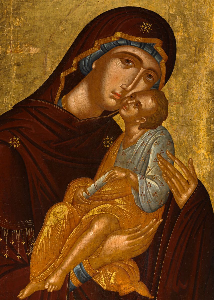 'Mary mother of Jesus' Poster, picture, metal print, paint by ...