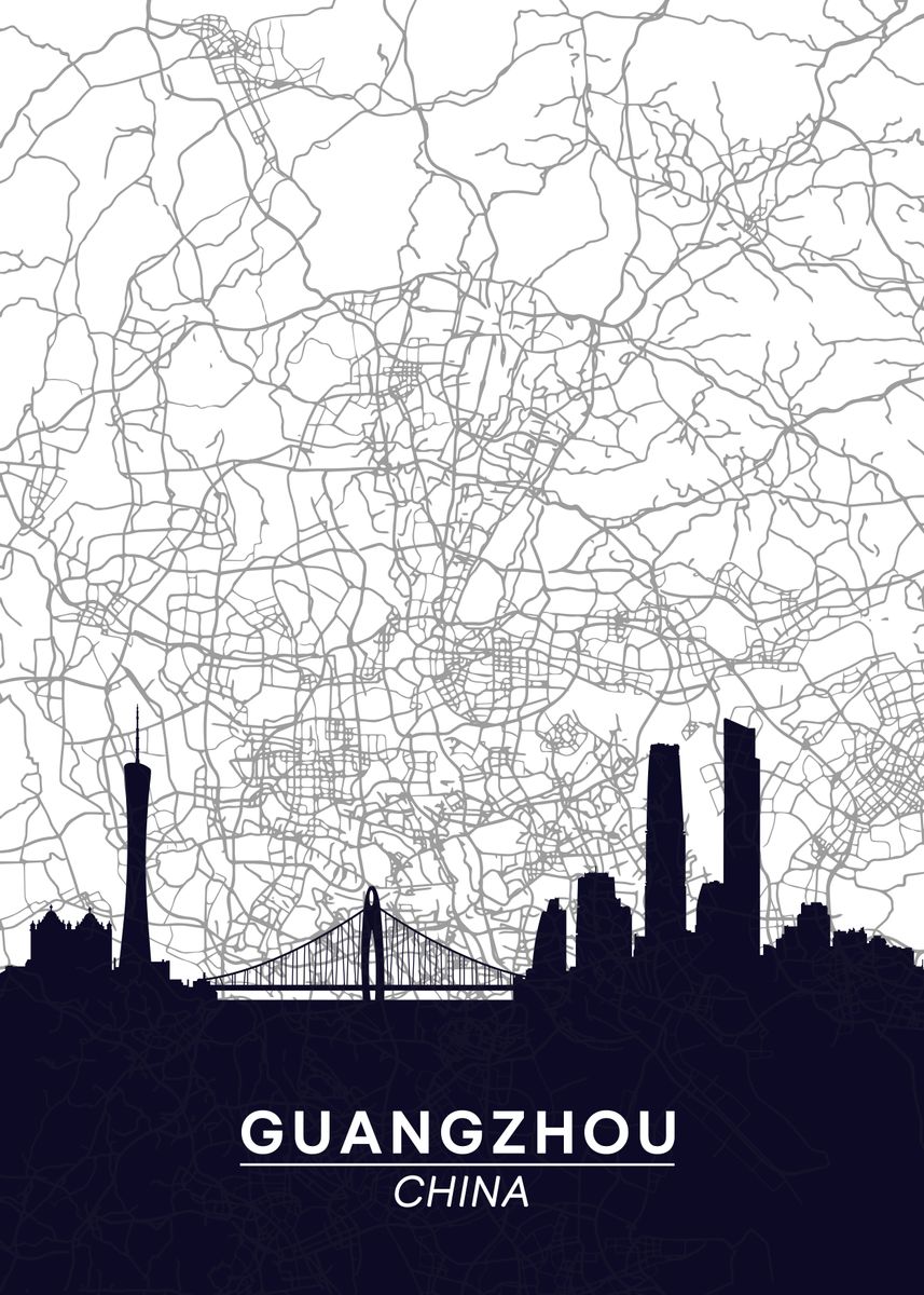 'Guangzhou Guangdong ' Poster, picture, metal print, paint by Urrutia ...