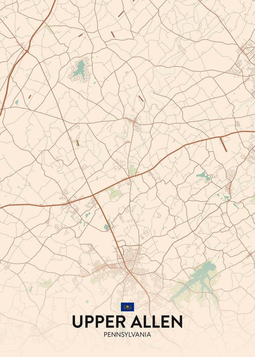 'Upper Allen PA' Poster, picture, metal print, paint by IMR Designs ...